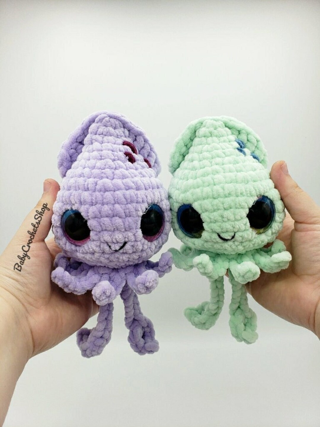 Crochet Squid Toy Sea Creature Plushie Children's Toy Squid Plushie ...