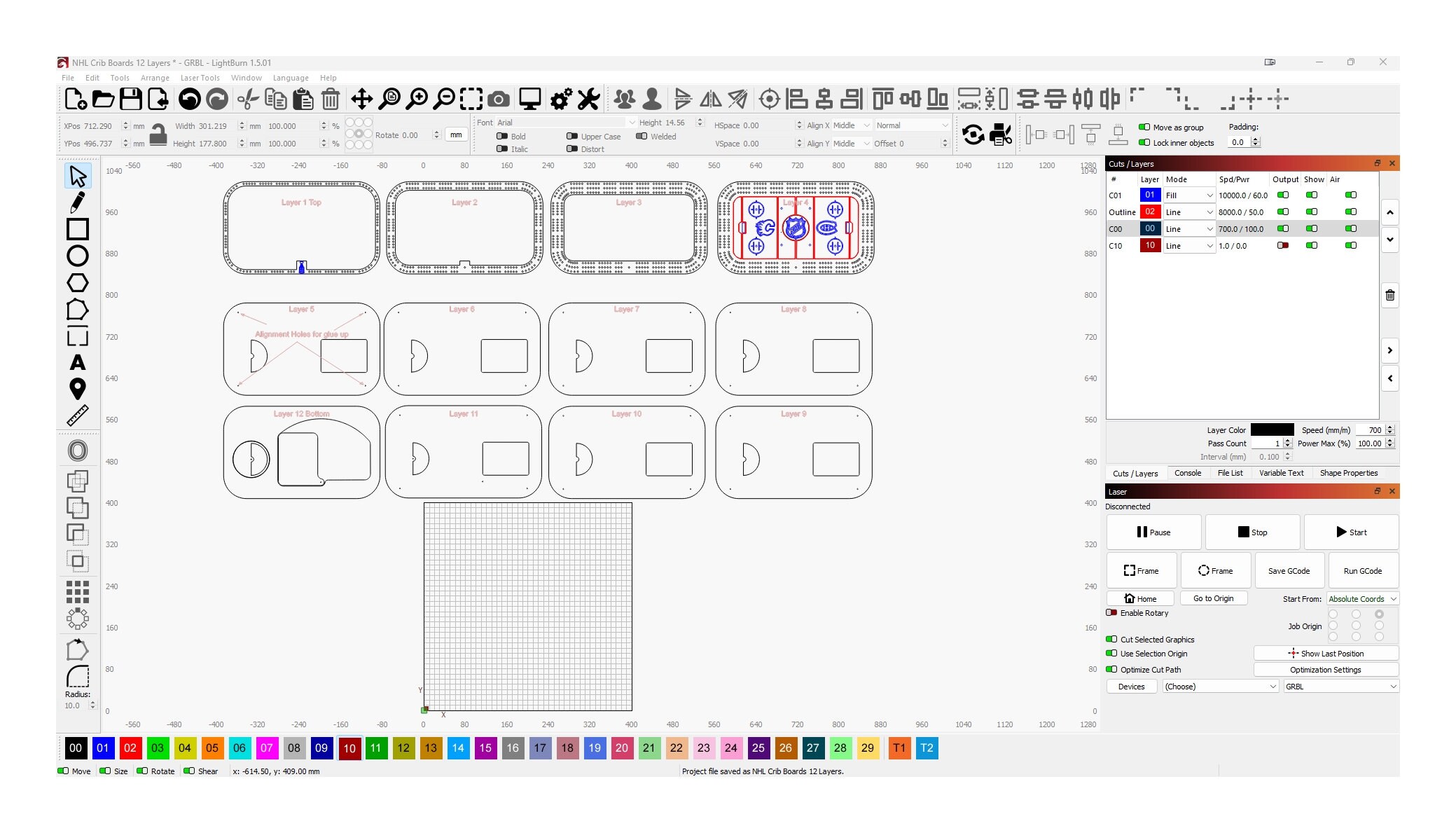 NHL Crib Board Stadium Seating With Card and Peg Holders, 12 Layers for ...
