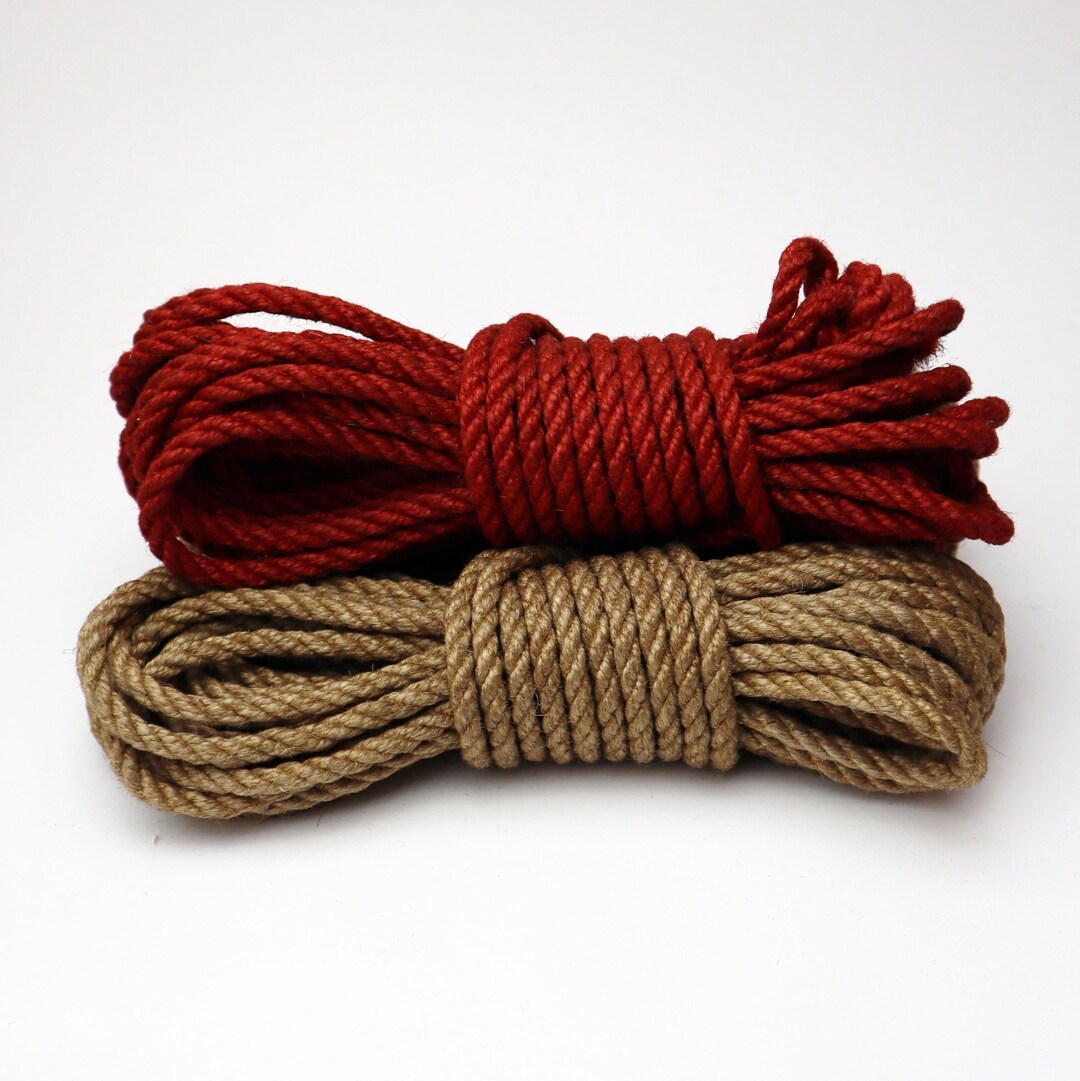 Mistress Shibari Rope 1 Pc | 6 Mm | Jute | Red or Beige | BDSM ...