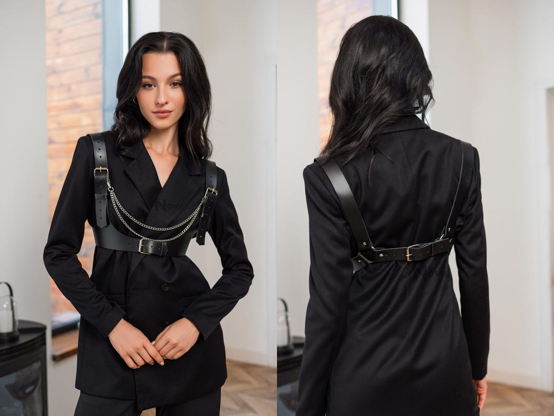 Gift for Girlfriend Casual Chain Leather Shoulder Belt Harness Waist ...