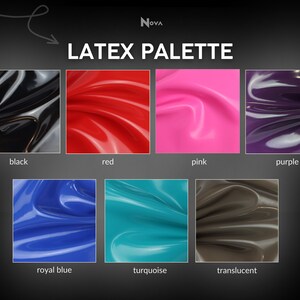 Translucent Latex Dress Rubber Female Costume | Black Red Pink Purple ...