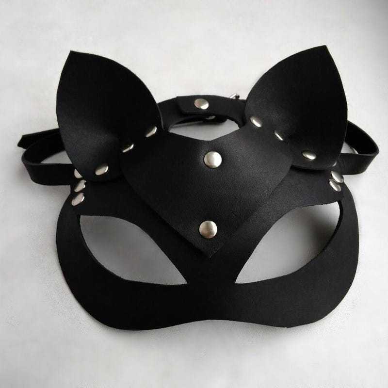 Leather Cat Mask - Etsy