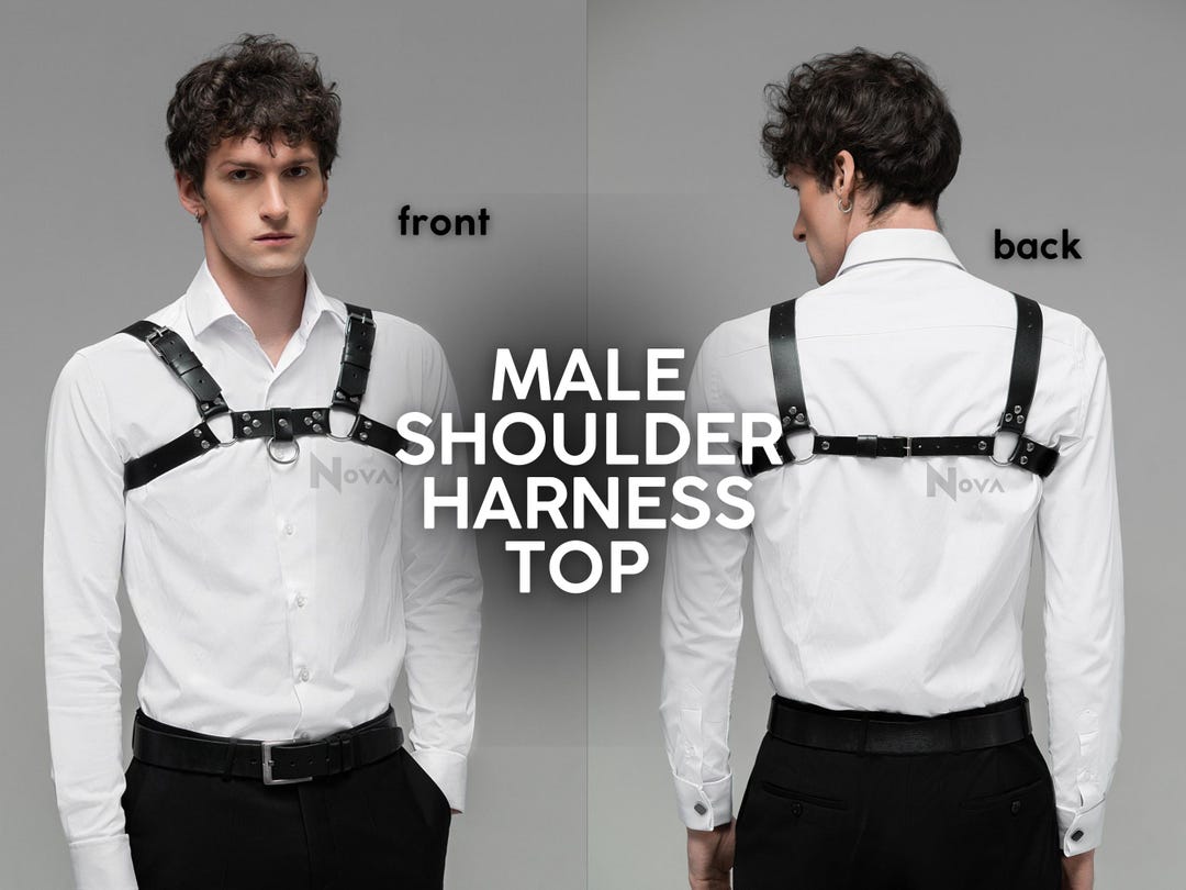Male Fashion Shoulder Chest Harness Top Casual Belt Vegan / Leather ...