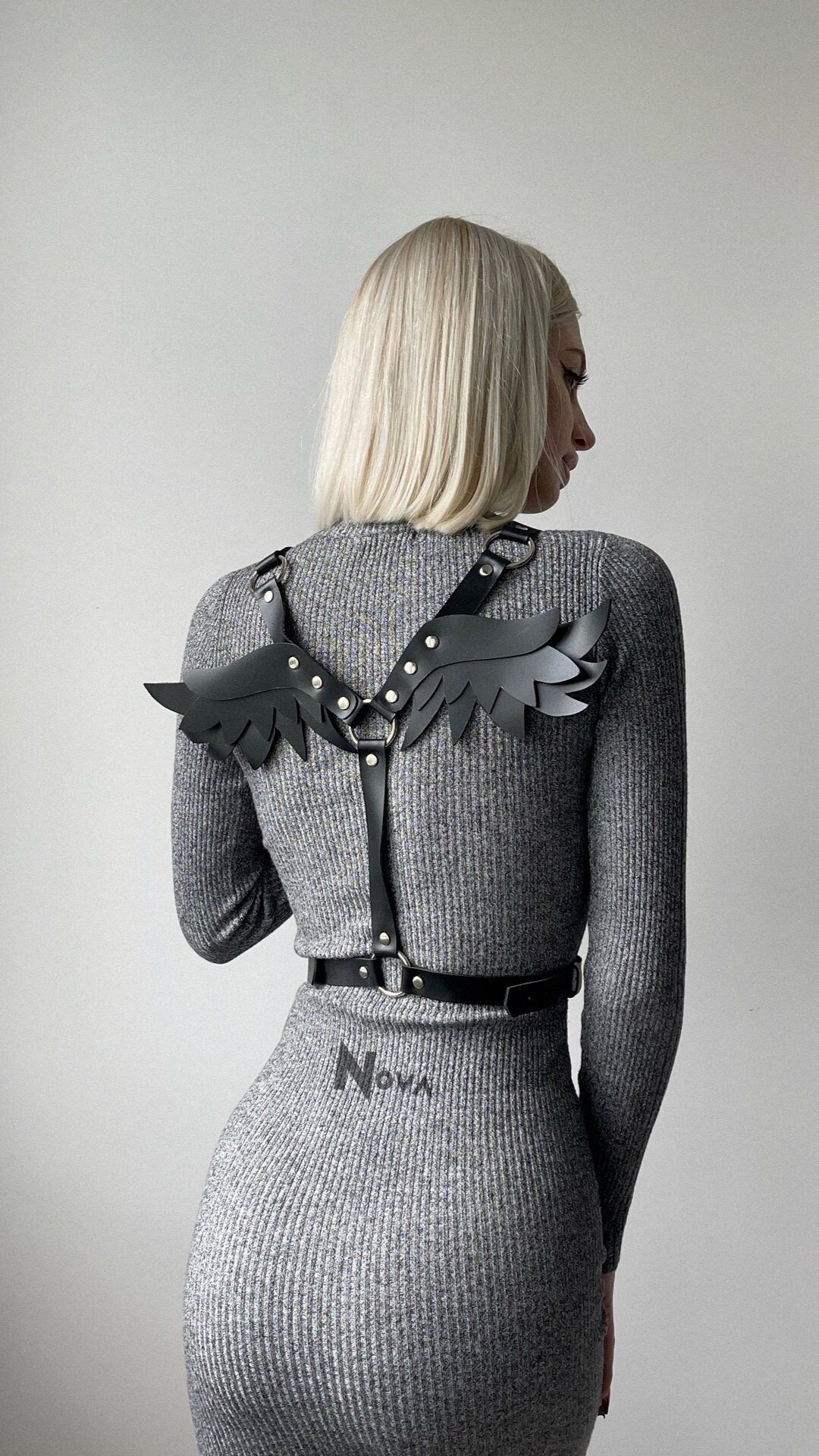 Winged Bra Top Harness Sexy Black Harness Wings Sexy Women - Etsy