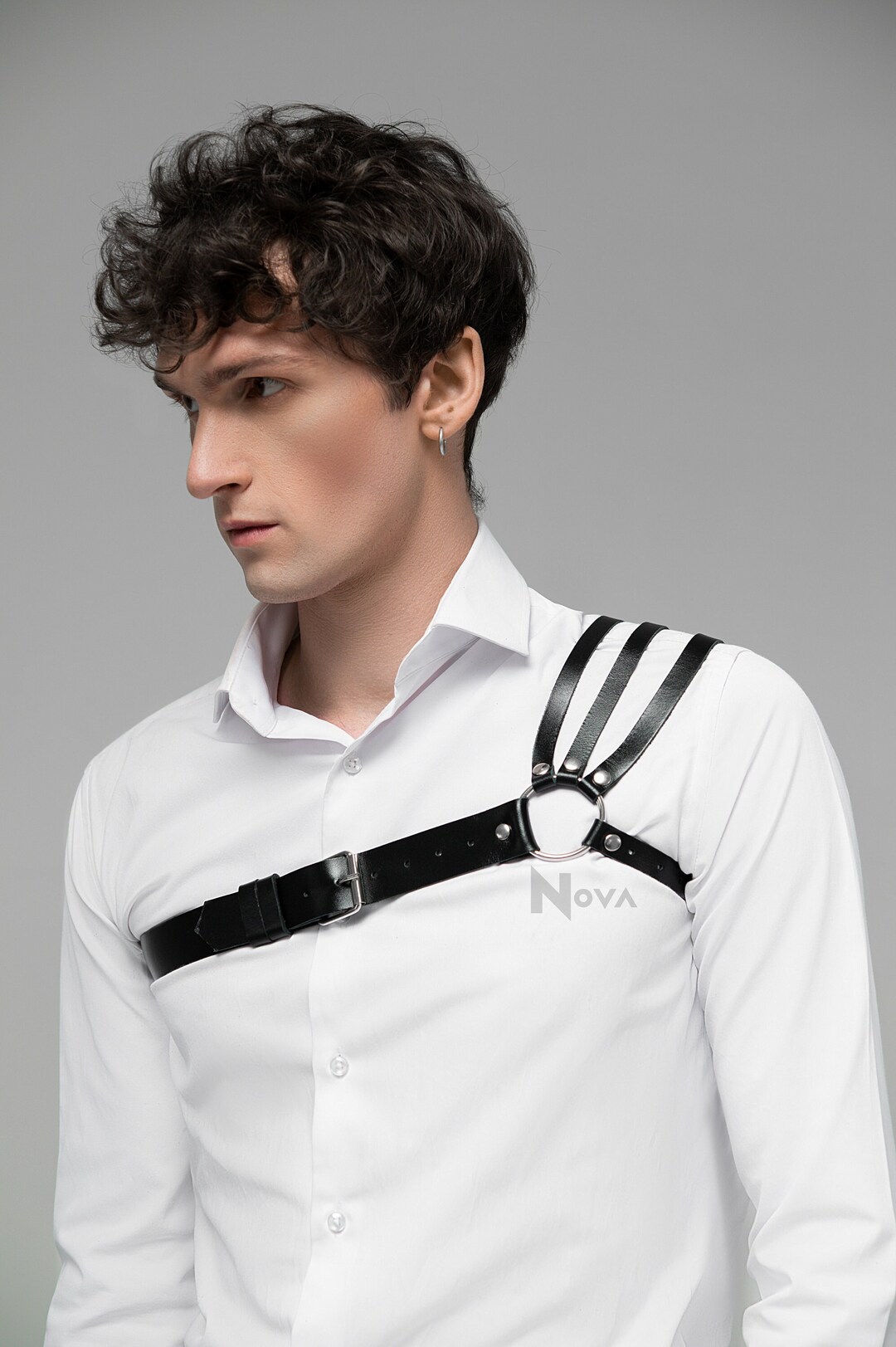 Men's Leather Harness for Shoulder, Minimalist Harness, Chest Harness ...