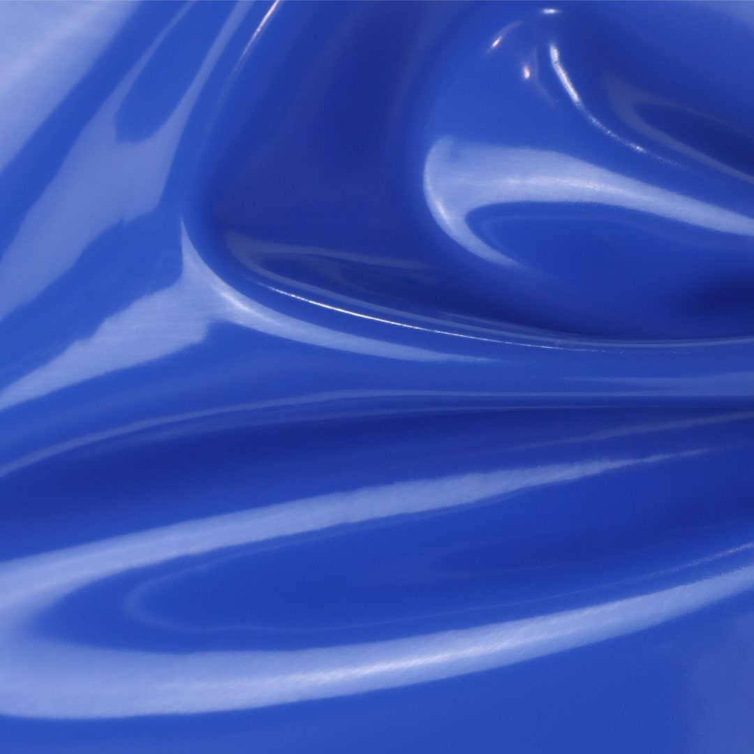Royal Blue Latex Material Fabric Shiny Vinyl Glossy Rubber Stretch ...