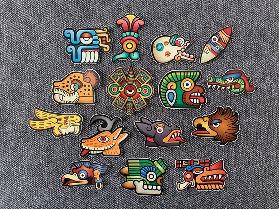 Aztec Year Symbols Vinyl Sticker 5 Packs | Etsy