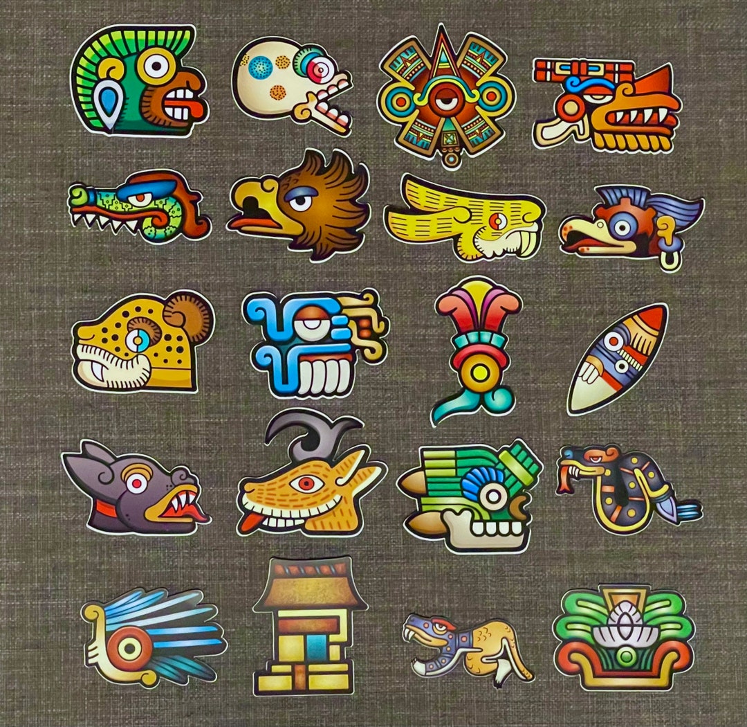 Aztec Year Symbols Vinyl Sticker 5 Packs - Etsy