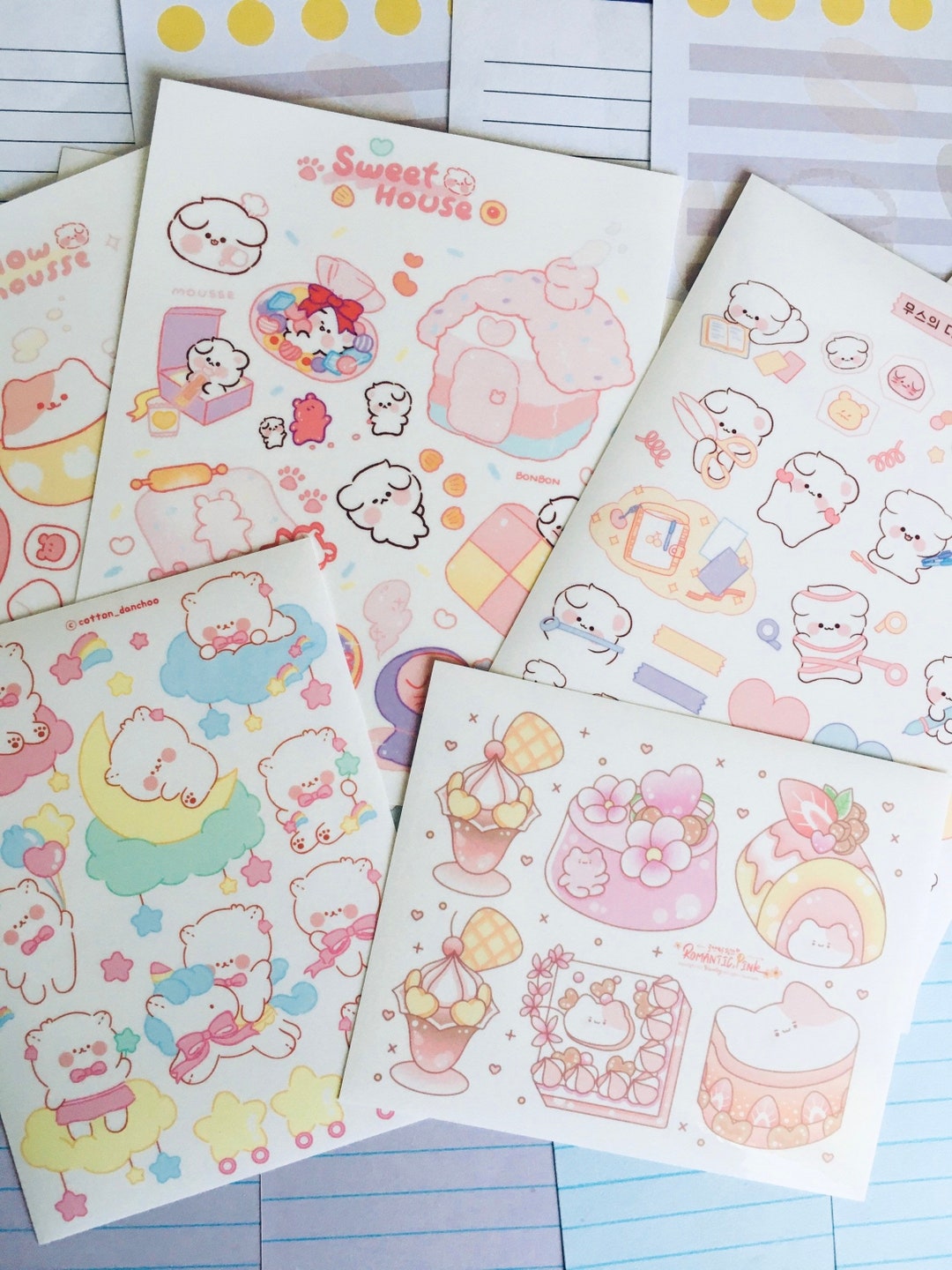 Kawaii Stationary Cute Sticker Sheets 2 Memos Please Read - Etsy