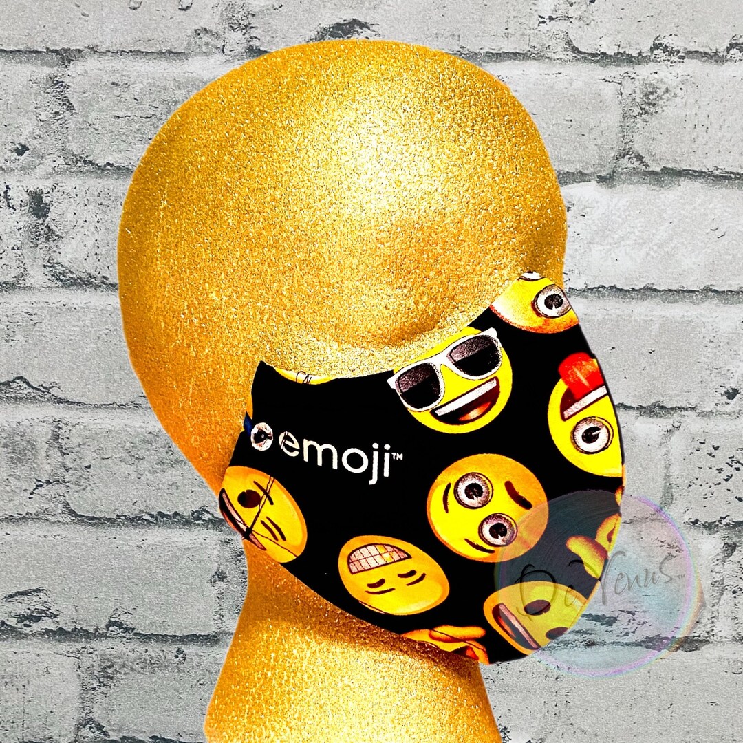 Emoji Face Mask Emoji Cover Emoji Fabric Washable - Etsy Australia