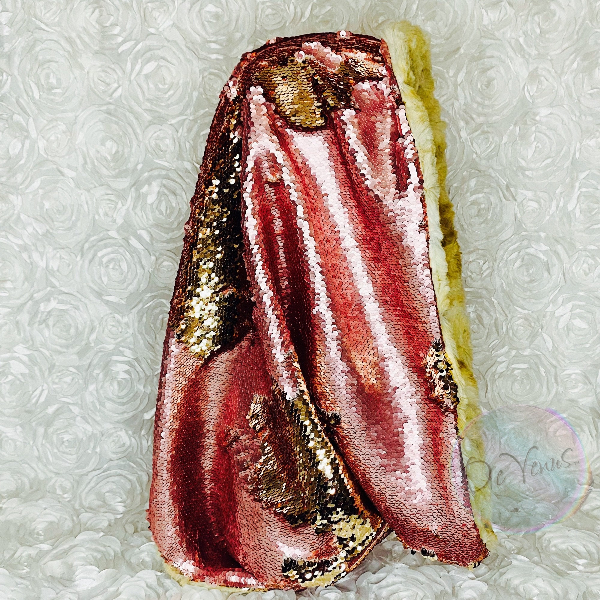 Hoodie Scarf | Blush Gold Sequin Scarf | Winter Wrap | Snood Scarf Mask ...