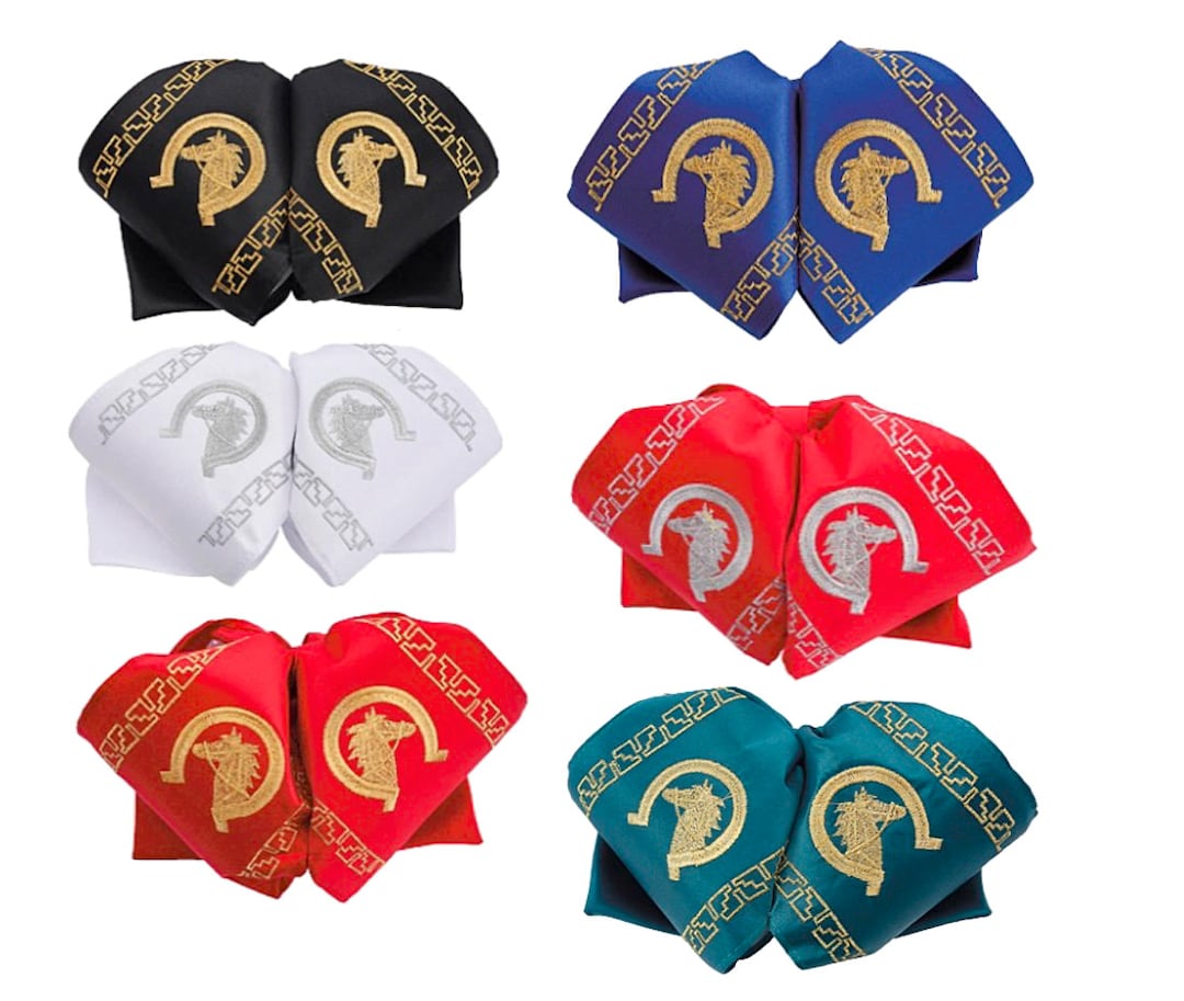 Embroidered Charro Bow for Adults, Mexican Bow for Adults, Charro, Bow ...