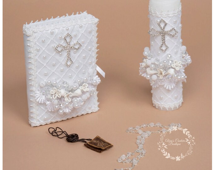 First Communion Candle Set/set Vela De Prima Communion - Etsy