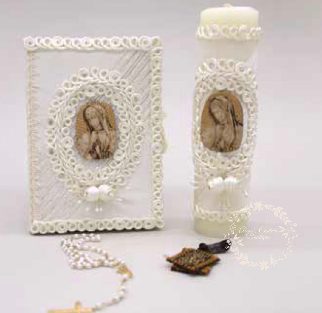 First Communion Candle Set/set Vela De Prima Communion - Etsy