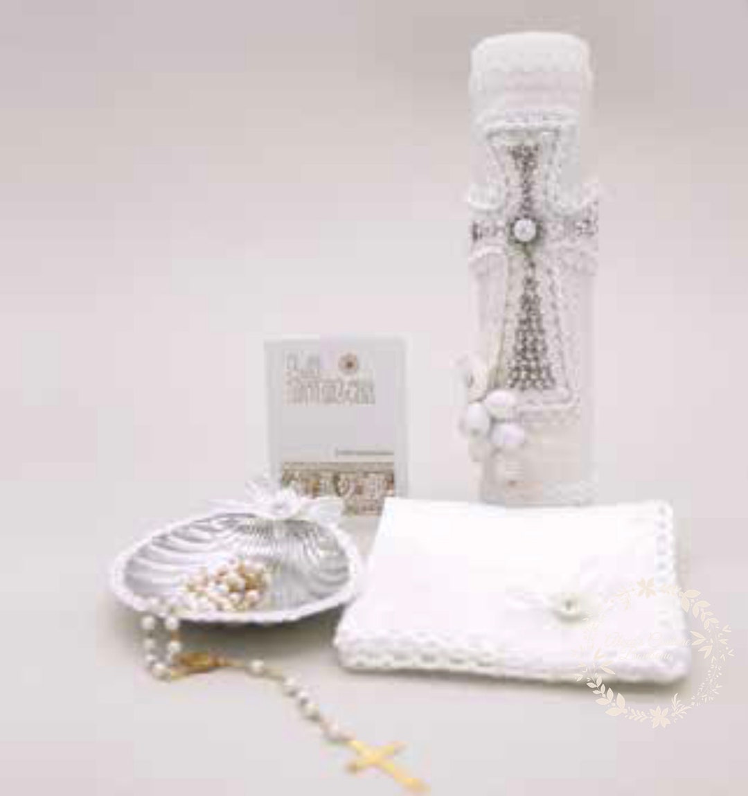 Baptism Candle Set/baptism Candle/vela Para Bautizo Baptism/christening ...