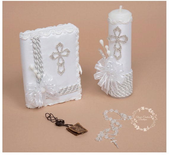 First Communion Candle Set/set Vela De Prima Communion - Etsy