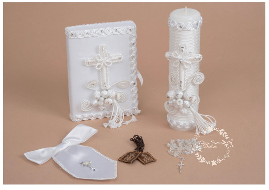 First Communion Candle Set/set Vela De Prima Communion | Etsy