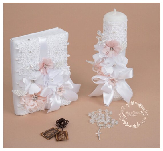 First Communion Candle Set/set Vela De Prima Communion | Etsy