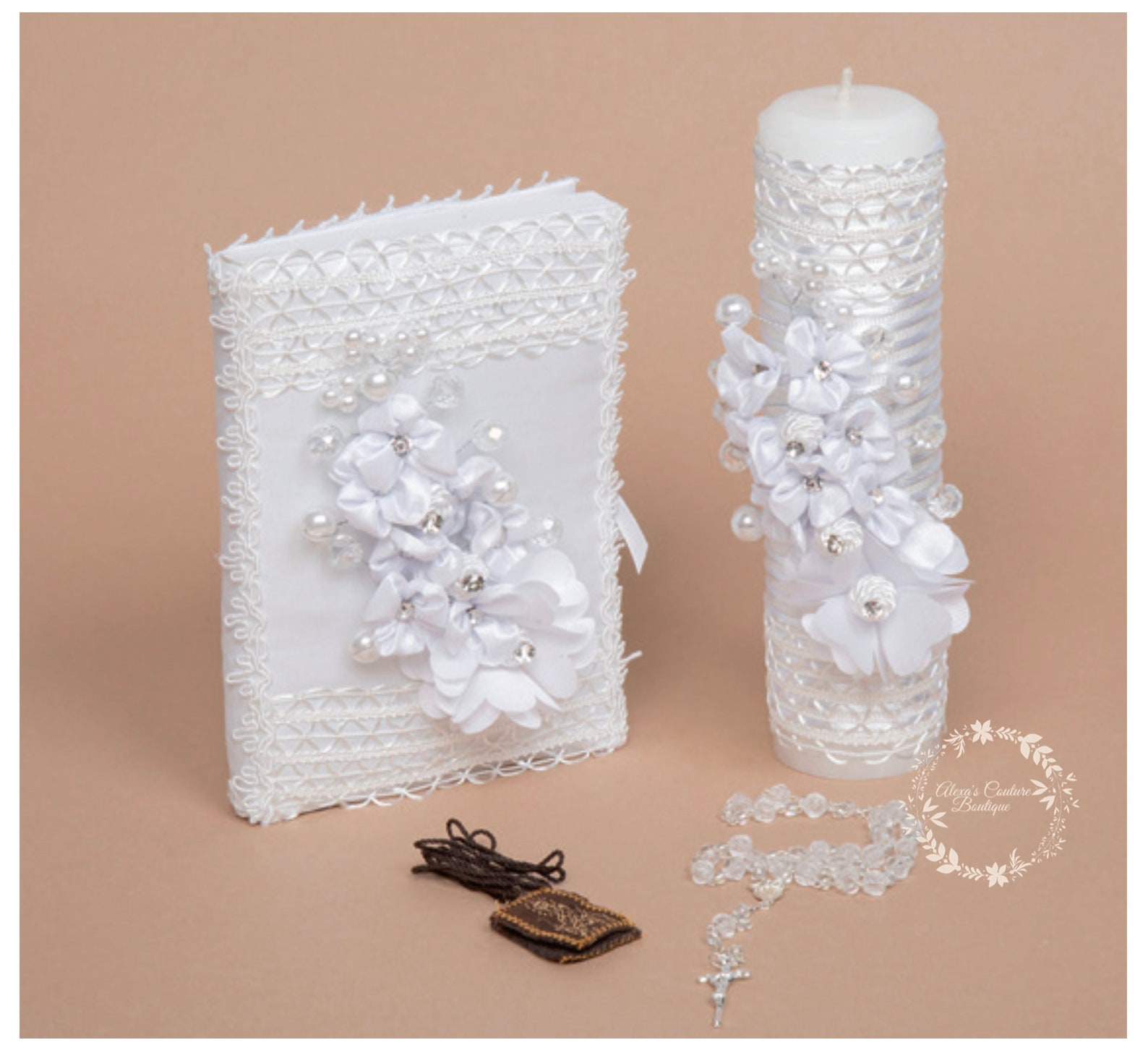 First Communion Candle Set/set Vela De Prima Communion | Etsy