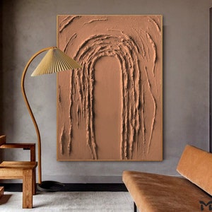 3D Texture Painting Terracotta Abstract Painting Wabi-sabi - Etsy