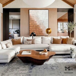 Earth Tone Wall Art Terracotta Abstract Painting Burnt Orange Painting ...