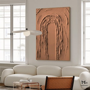 3D Texture Painting Terracotta Abstract Painting Wabi-sabi - Etsy