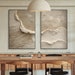 Beige Textured Abstract Painting Set of 2 Ocean Waves Painting 2 Pieces ...