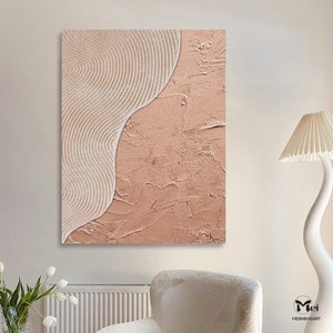 Large Original Abstract Painting 3D Texture Painting Terracotta ...
