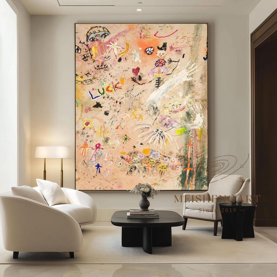 Abstract Graffiti Canvas Art Colorful Graffiti Canvas Art Pop Art Bold ...