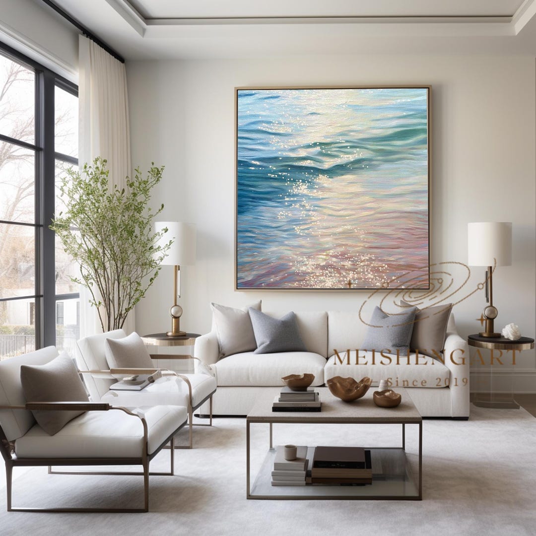 Original Ocean Waves Abstract Painting Ocean Sunset Abstract Painting ...