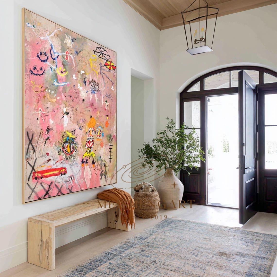 Abstract Graffiti Canvas Art Full of Childlike Fun Bold Urban Graffiti ...