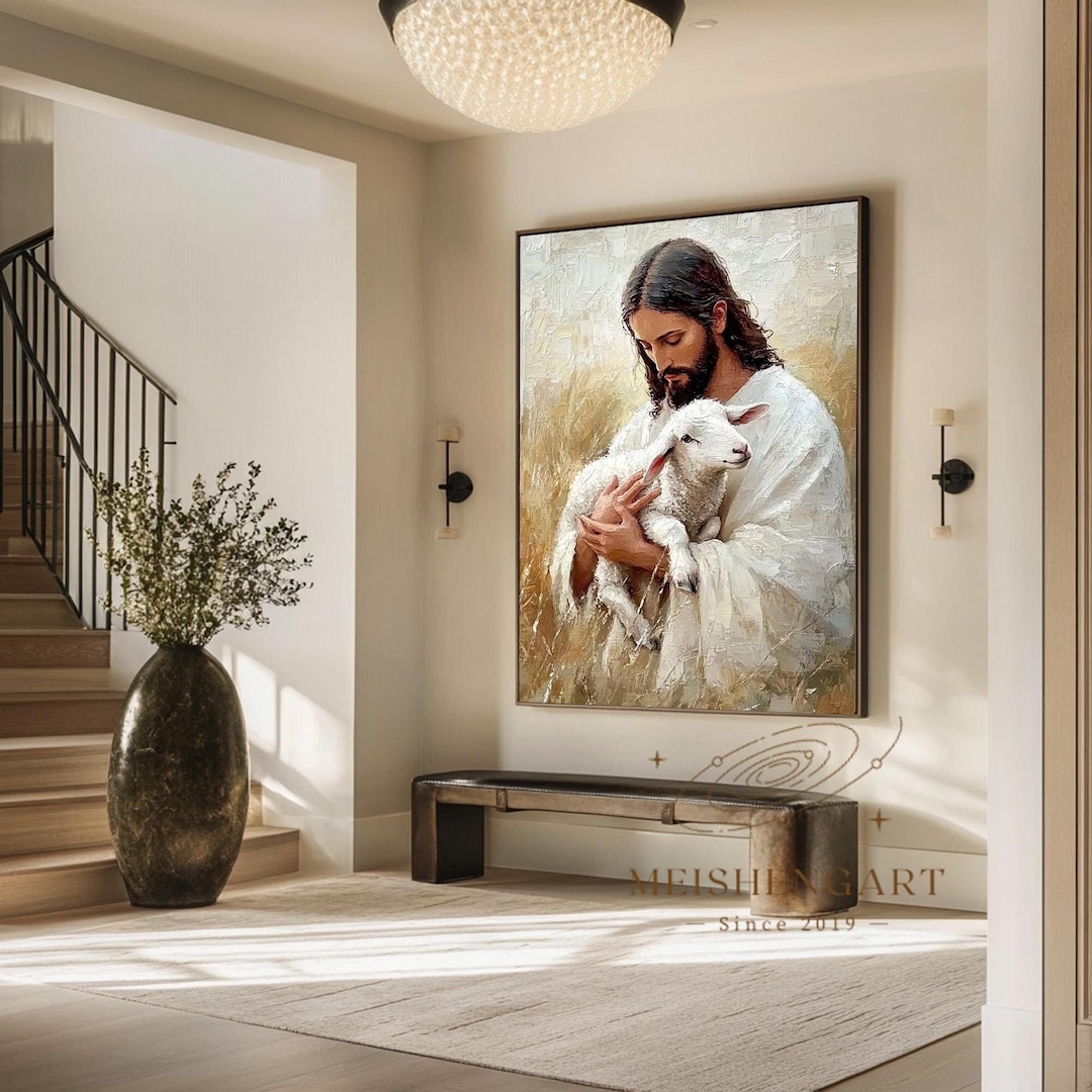 Christian Abstract Painting Large Textured Wall Art Inspirational ...