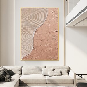 Large Original Abstract Painting 3D Texture Painting Terracotta ...