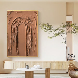 3D Texture Painting Terracotta Abstract Painting Wabi-sabi - Etsy