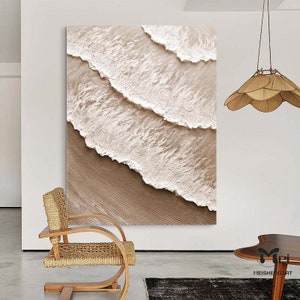 Large Ocean Waves Abstract Painting Earth Tone Painting Heavy - Etsy