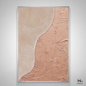 Large Original Abstract Painting 3D Texture Painting Terracotta ...