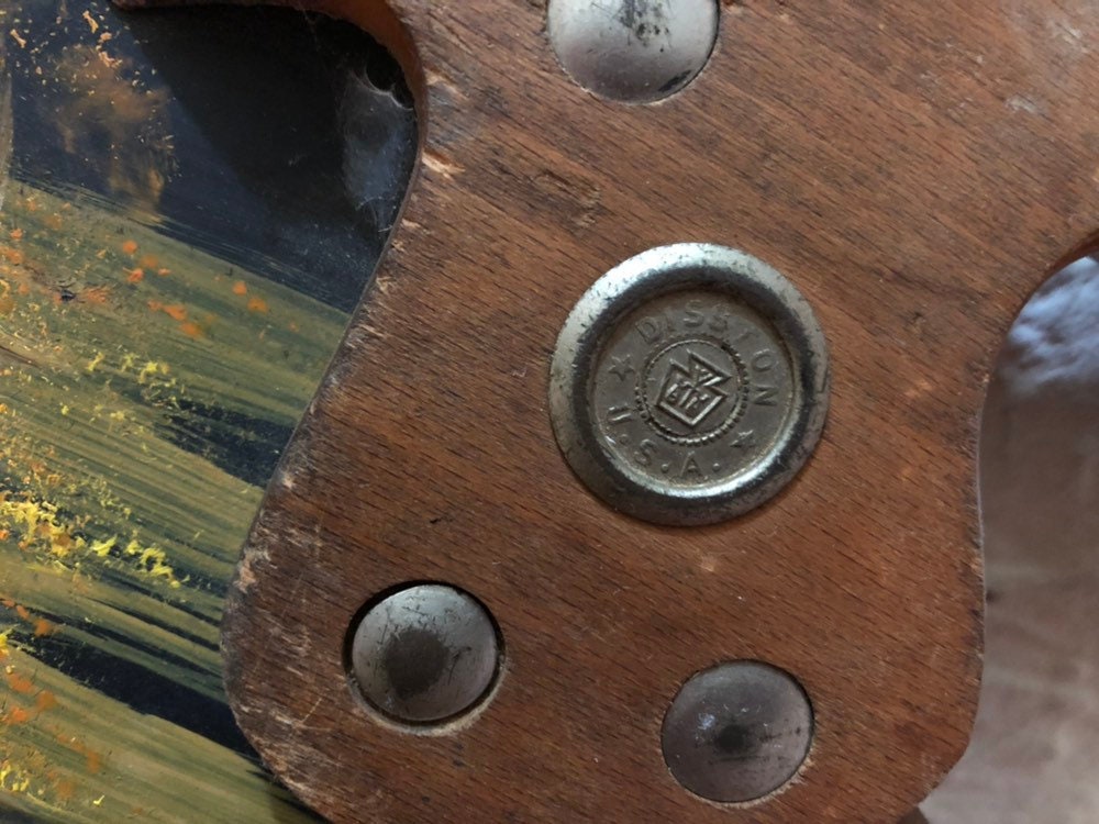 Antique Vintage Hand Painted Hand Saw Made in USA Disston - Etsy