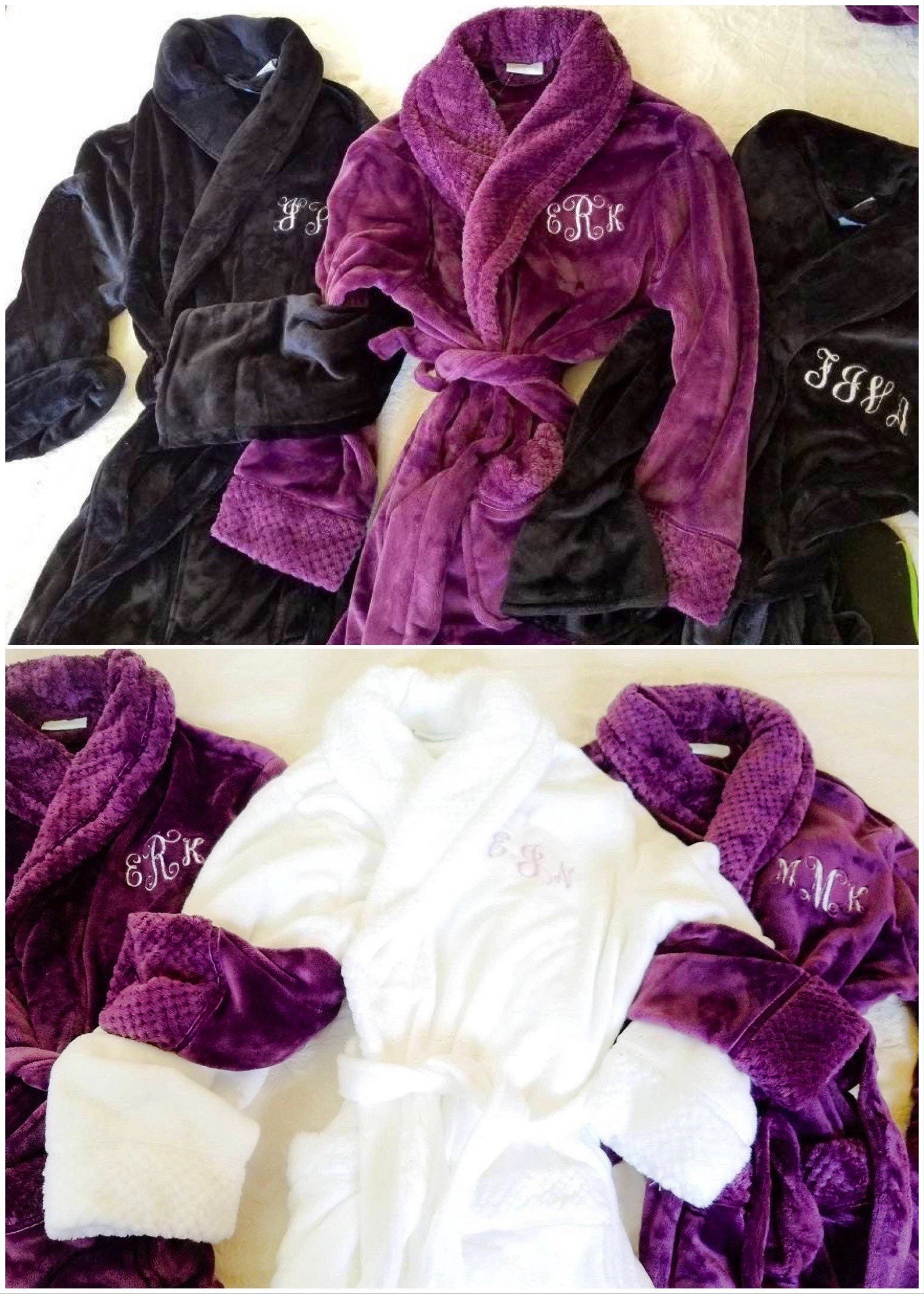 Robe Personalized With Custom Embroidery Customizable Cozy - Etsy