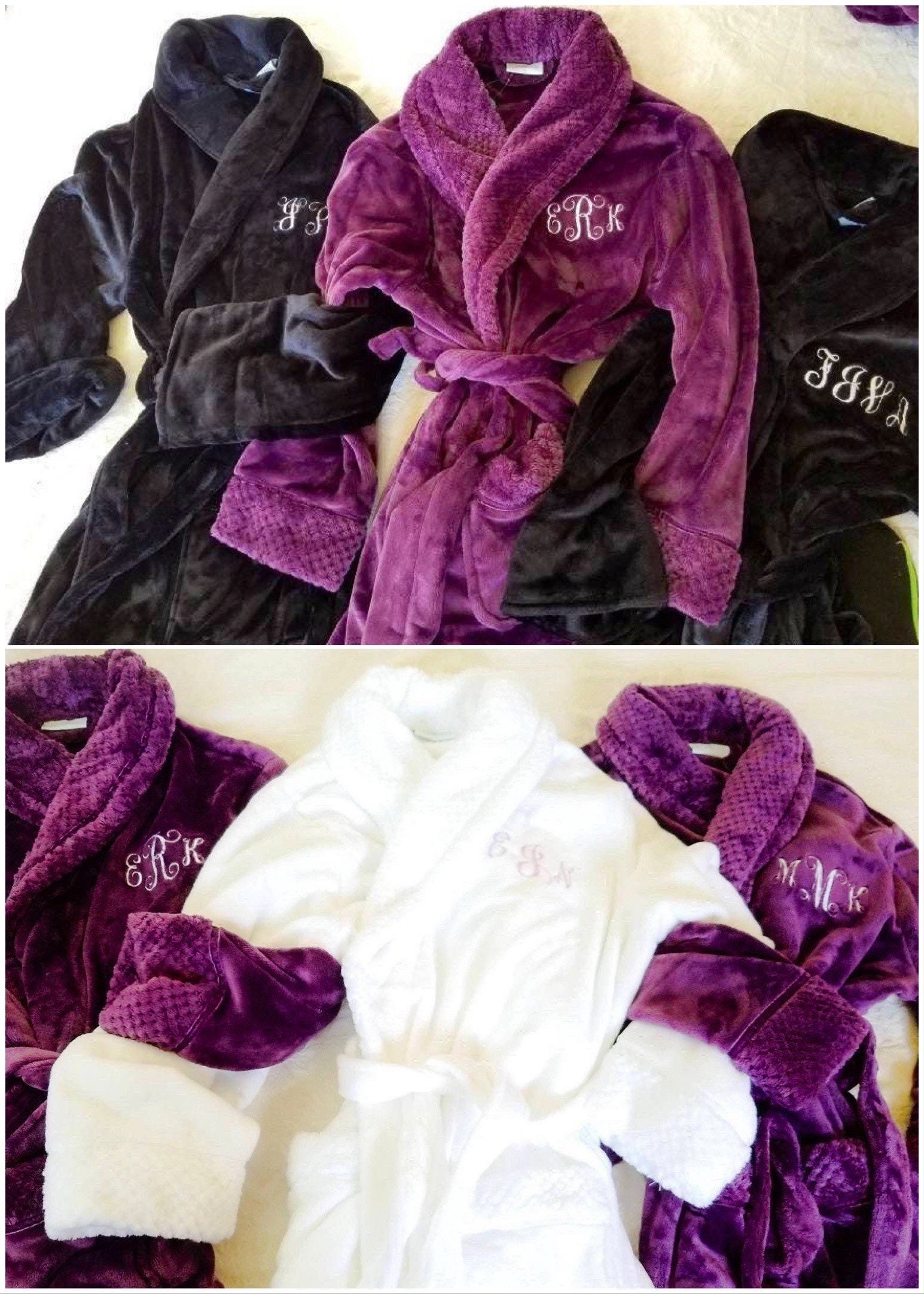 Robe Personalized With Custom Embroidery Customizable Cozy - Etsy