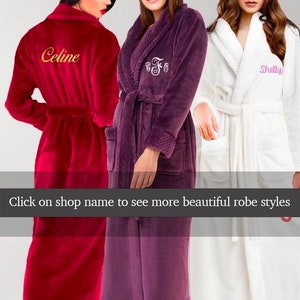 Last Name Family Couples Robes Set of 2 Matching Embroidered Spa ...