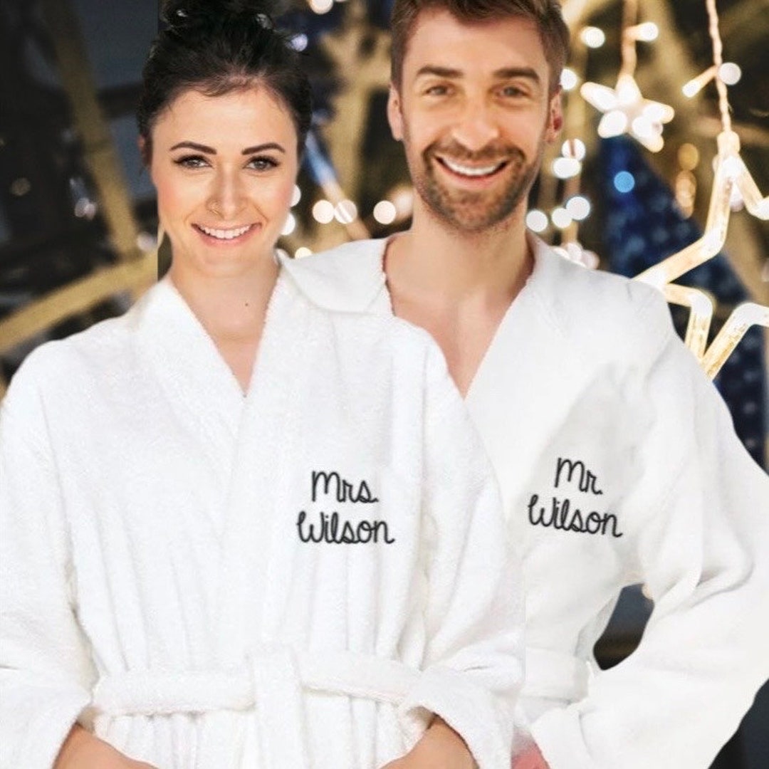 Couple Robes Personalized Robes Couples Gift 2 Robes Mr and Mrs ...