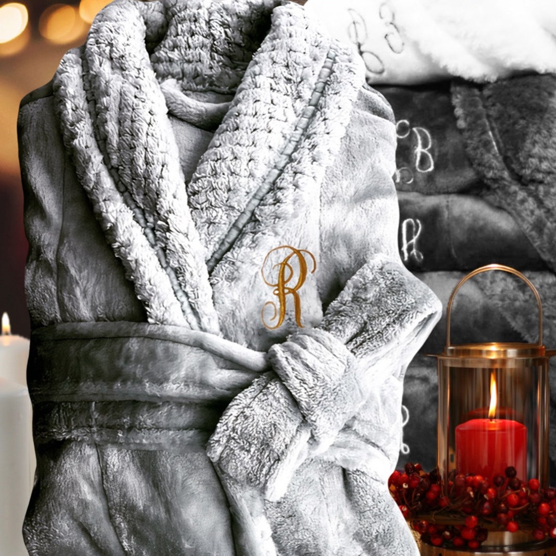 Plush Bathrobe for Women, Plush Robe, Long Personalized Robe, Womens ...