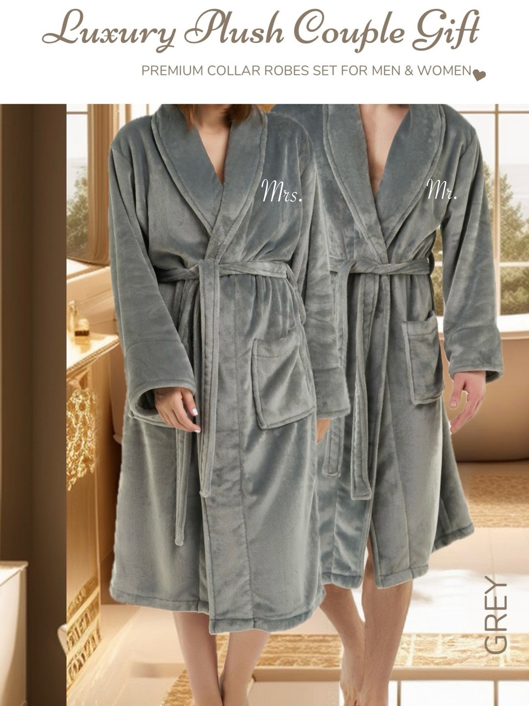 Couple Robes Personalized Robes Couples Gift 2 Robes Mr and Mrs ...