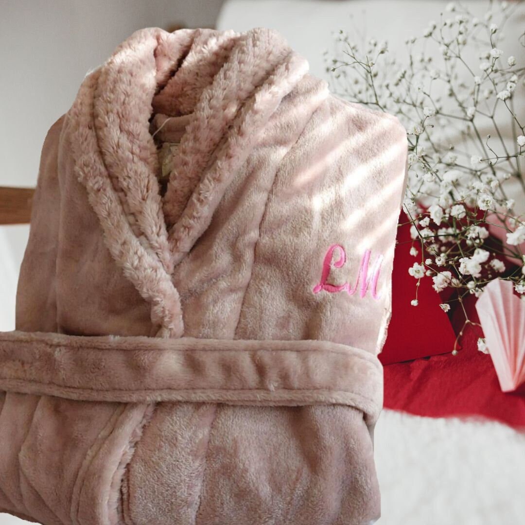 Robe, Personalized Robe, Womens Long Embroidered Custom Bathrobe - Etsy