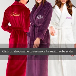Matching Couples Robes Plush Short Bathrobe Purple Gift for His and Her ...