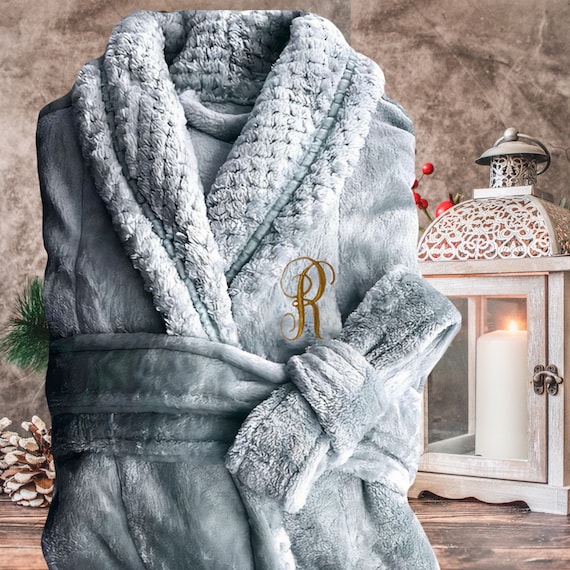 Super Plush Robe Long Embroidered Bathrobe Monogram Bathrobe Gift for Mom Wedding Gift Gift for Wife Cozy Winter Comfort Gift Etsy