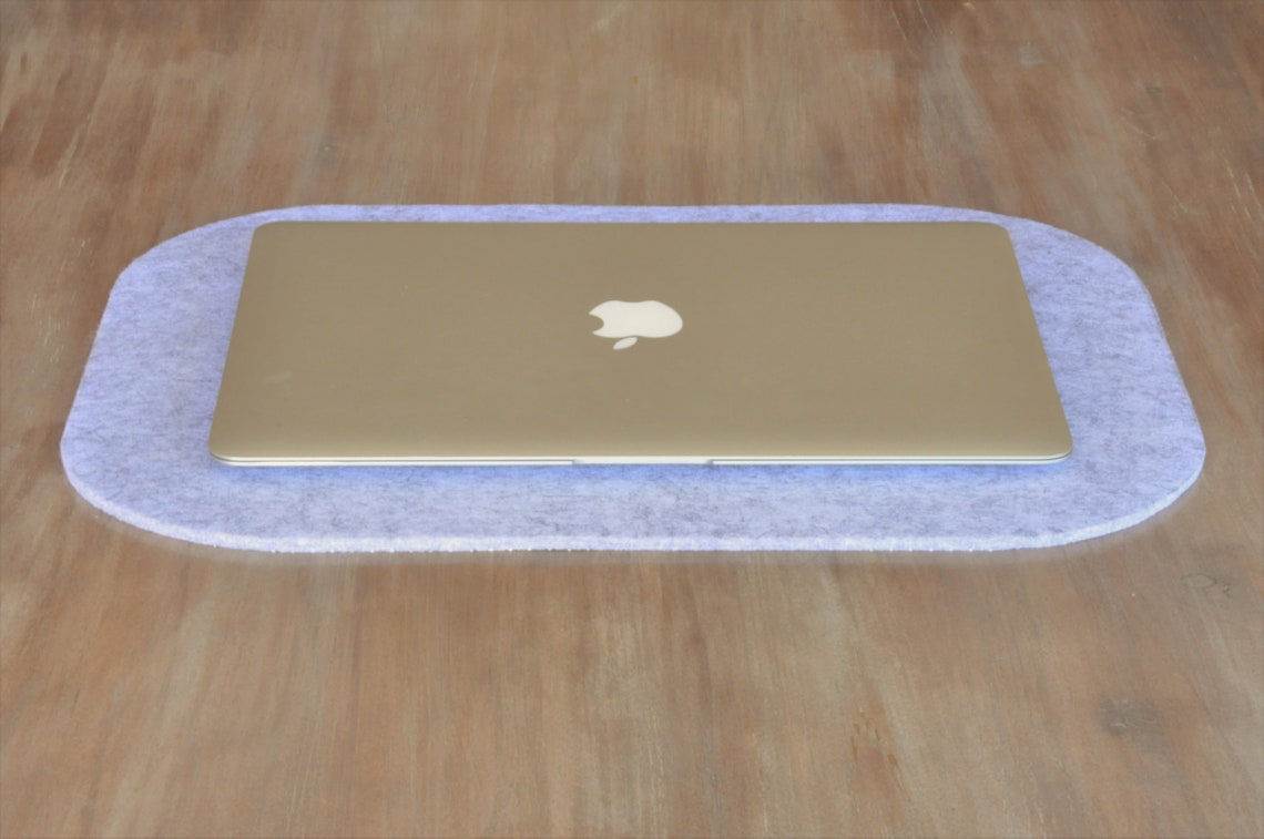 Premium Modern Felt Laptop Pad Non-slip Silicone Bottom - Etsy