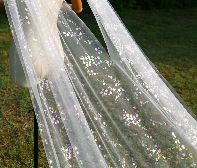Bridal Cape With Colorful Flowers Bridal Cape Changes Color | Etsy