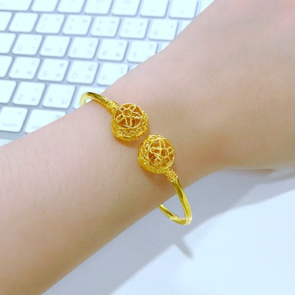 24k Gold Bangles for Women - Etsy