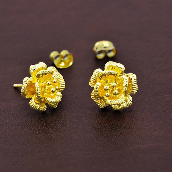 24k Gold Earrings - Etsy